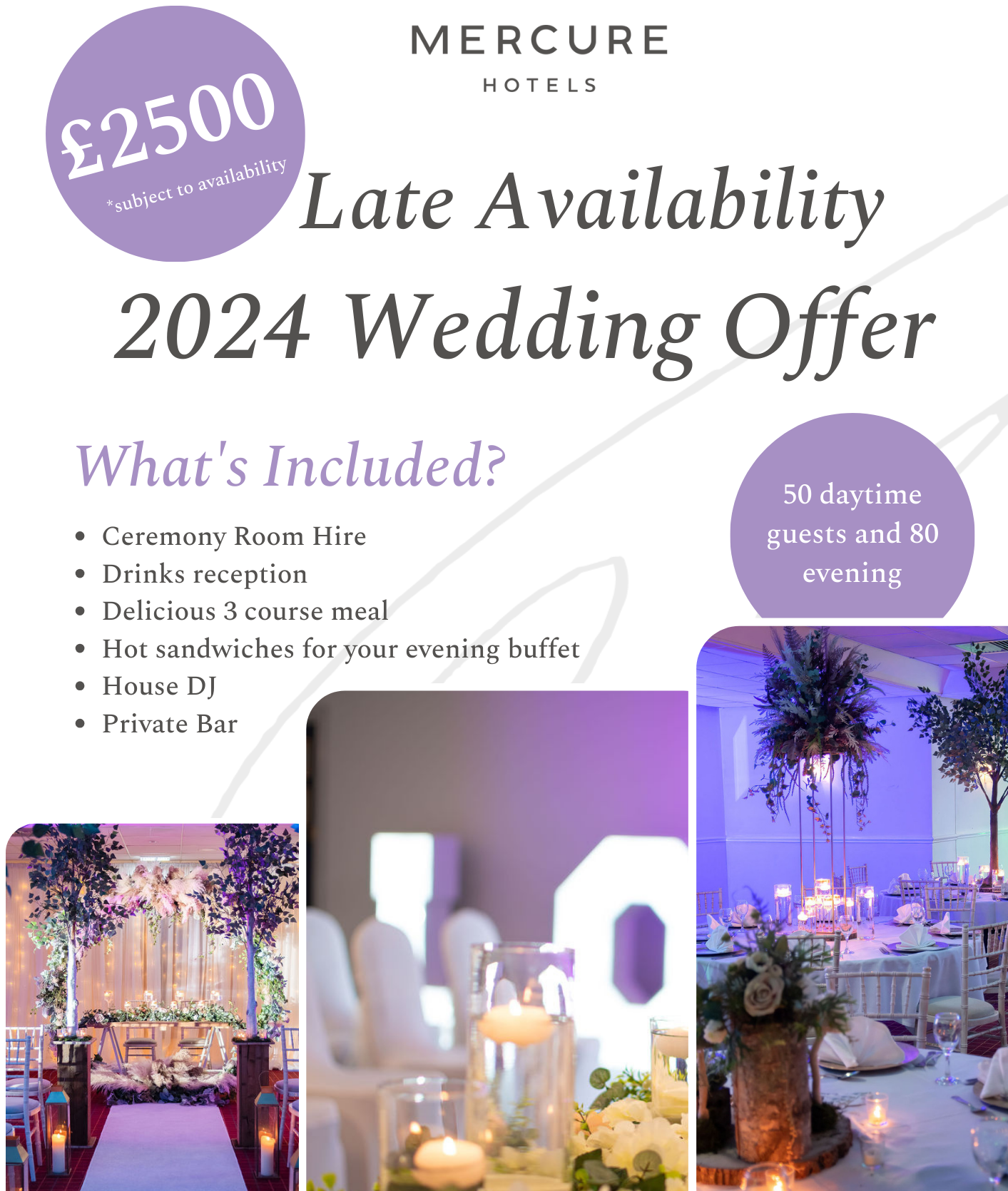Late Availability 2024 Wedding Offer - Mercure Bolton Georgian House Hotel